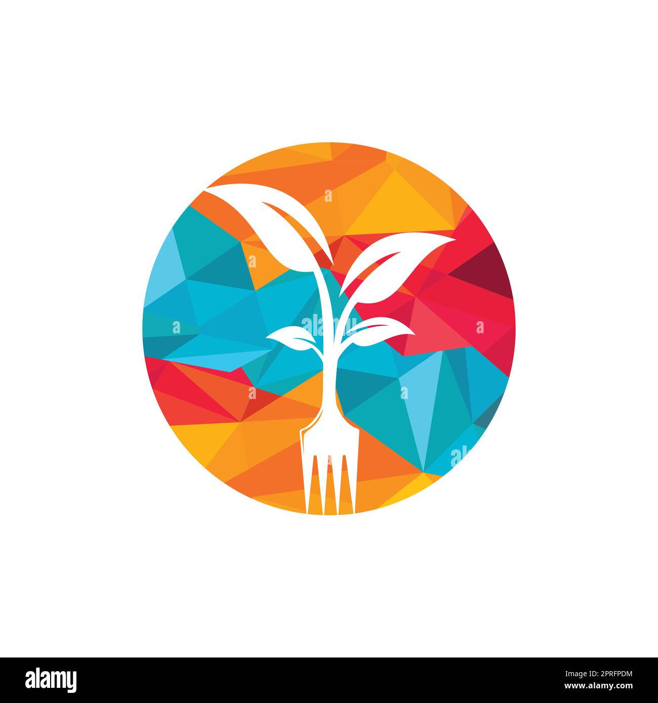 Fork tree vector logo design. Restaurant and farming logo concept Stock ...