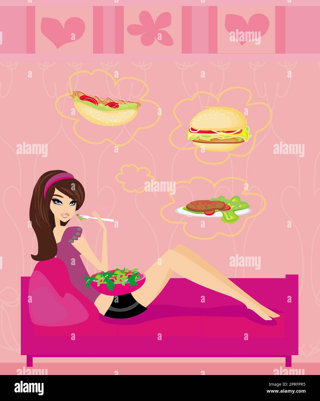 Diet eating temptation Stock Photo - Alamy