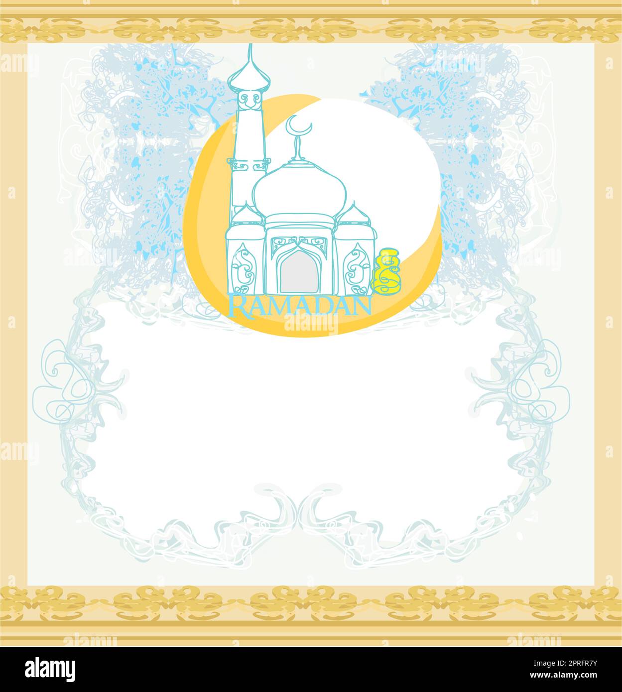 artistic pattern background with moon and mosque Stock Photo - Alamy