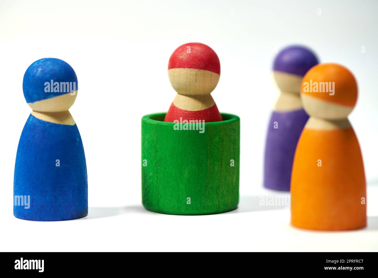 People of all kinds. A series of symbolic images of wood people Stock ...
