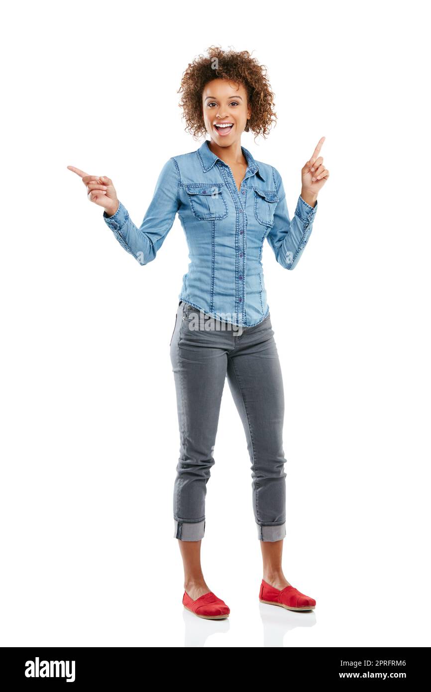 We all have two sides. Studio shot of an attractive young woman ...