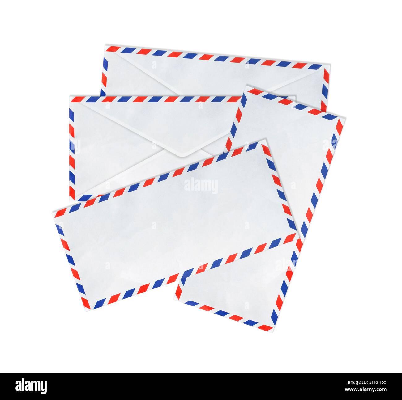 Mail envelopes on white background Stock Photo - Alamy