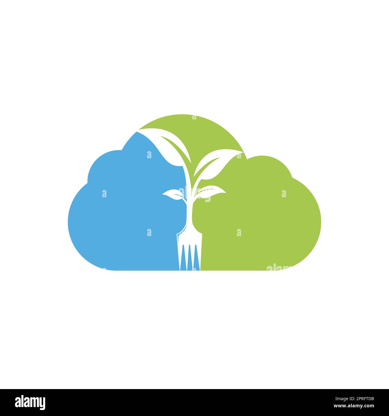 Fork tree vector logo design. Restaurant and farming logo concept Stock ...