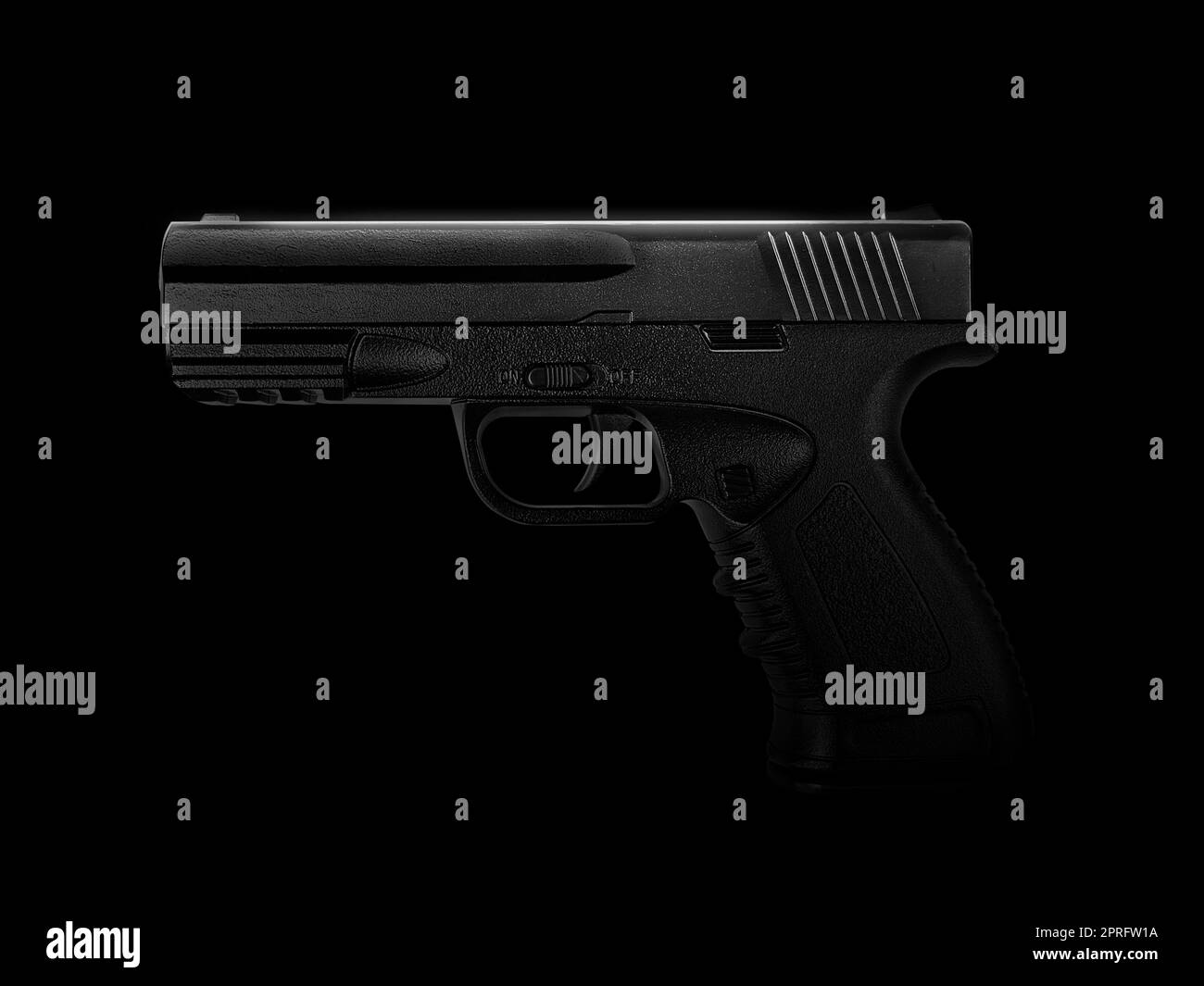 gun metal on a black shadow background Stock Photo - Alamy