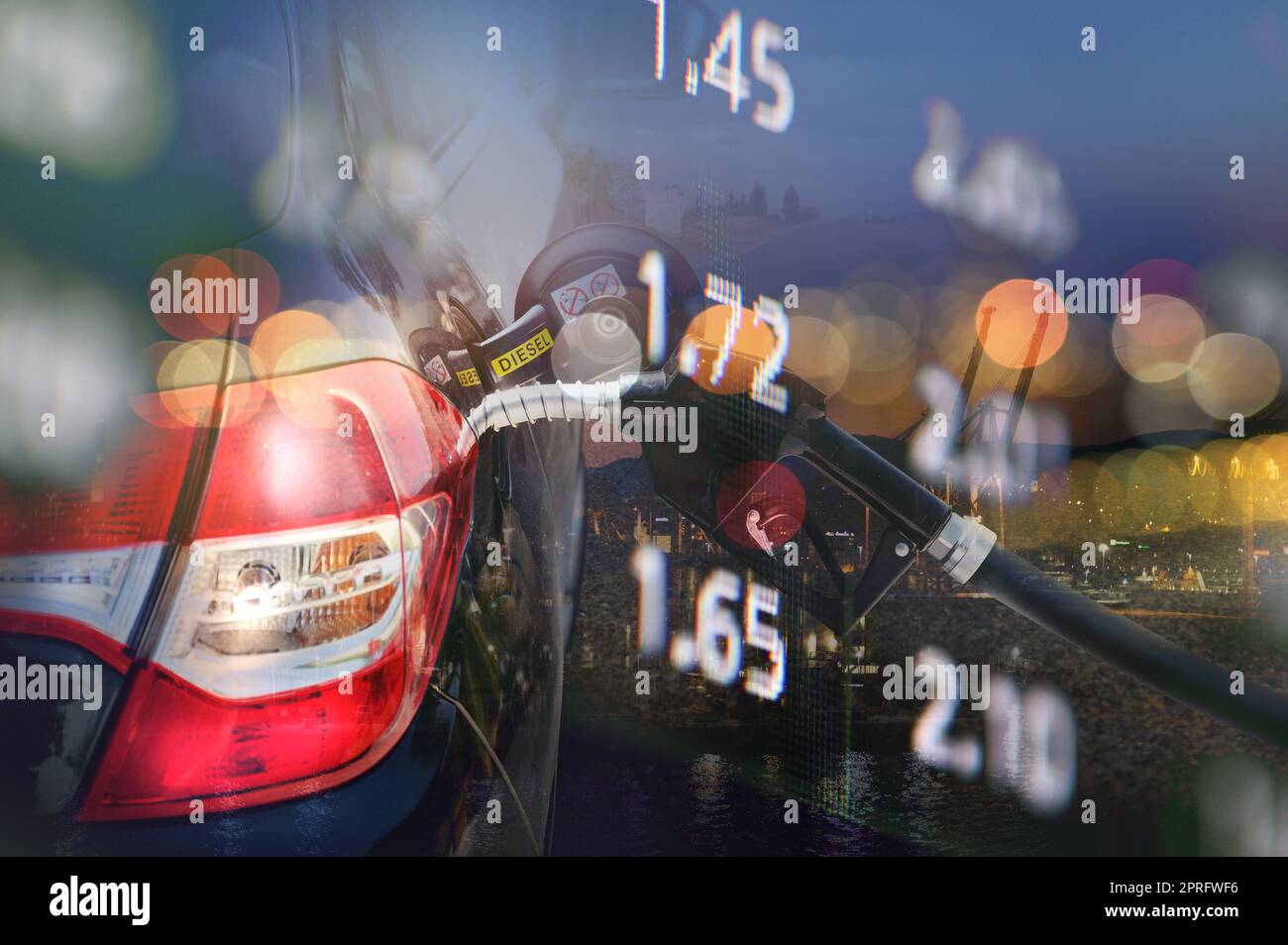 Fuel pump fill a tank of a car Stock Photo - Alamy