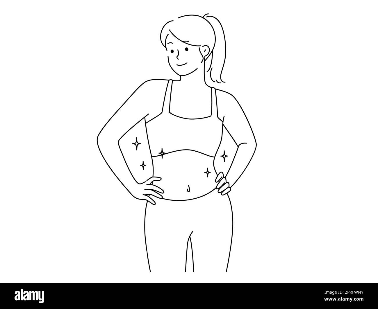 Beautiful fit female body drawing hi-res stock photography and images ...