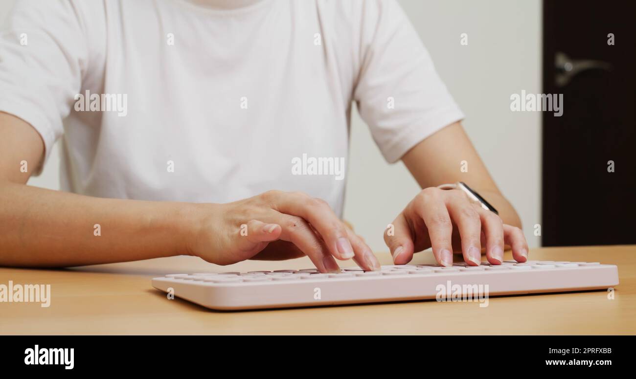 Type on the computer keyboard Stock Photo - Alamy