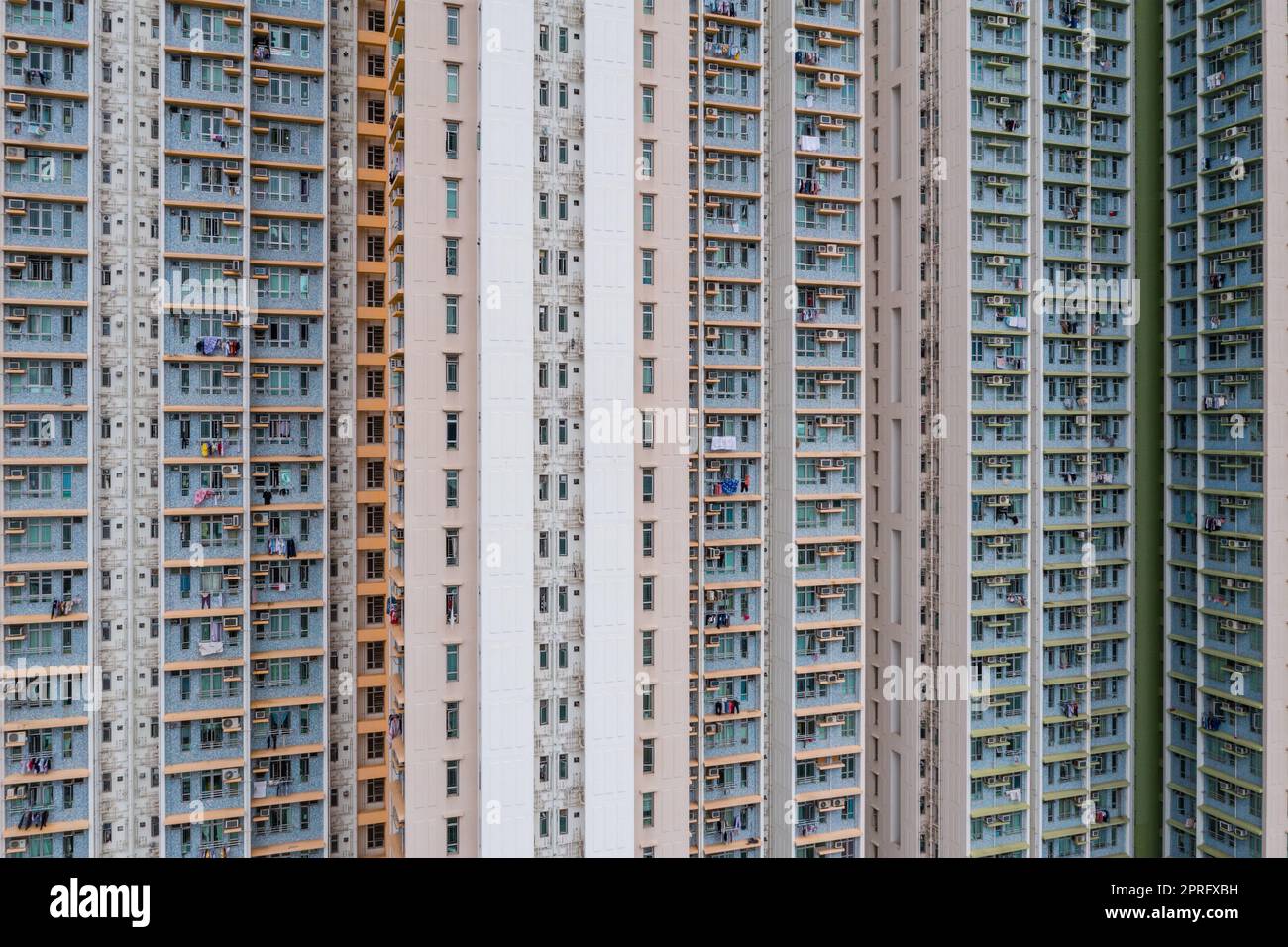 Skyscraper of apartment building facade Stock Photo - Alamy