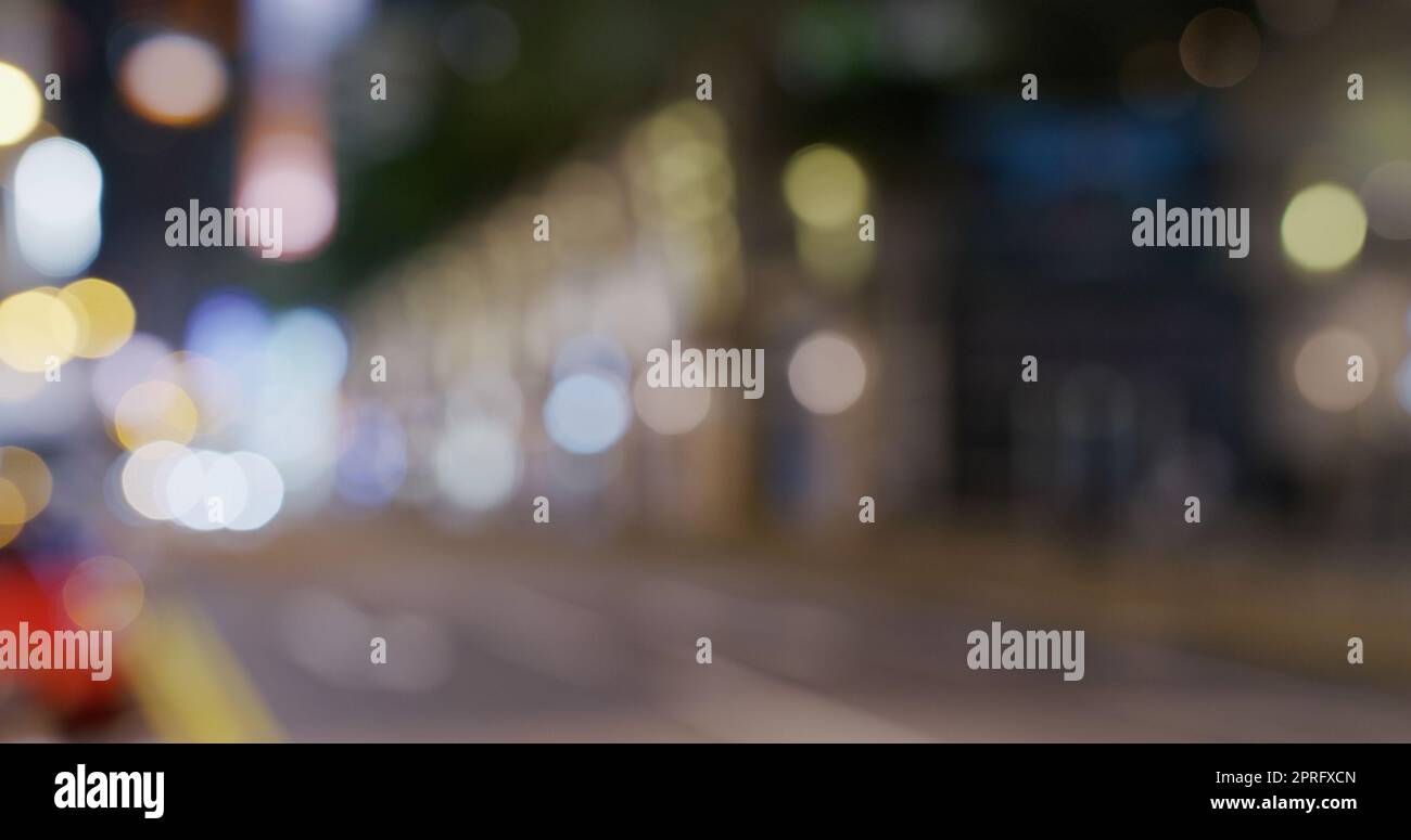 Blur view of Hong Kong city street at night Stock Photo - Alamy