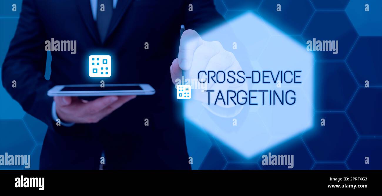 Conceptual caption Cross Device Targeting. Internet Concept identifying ...