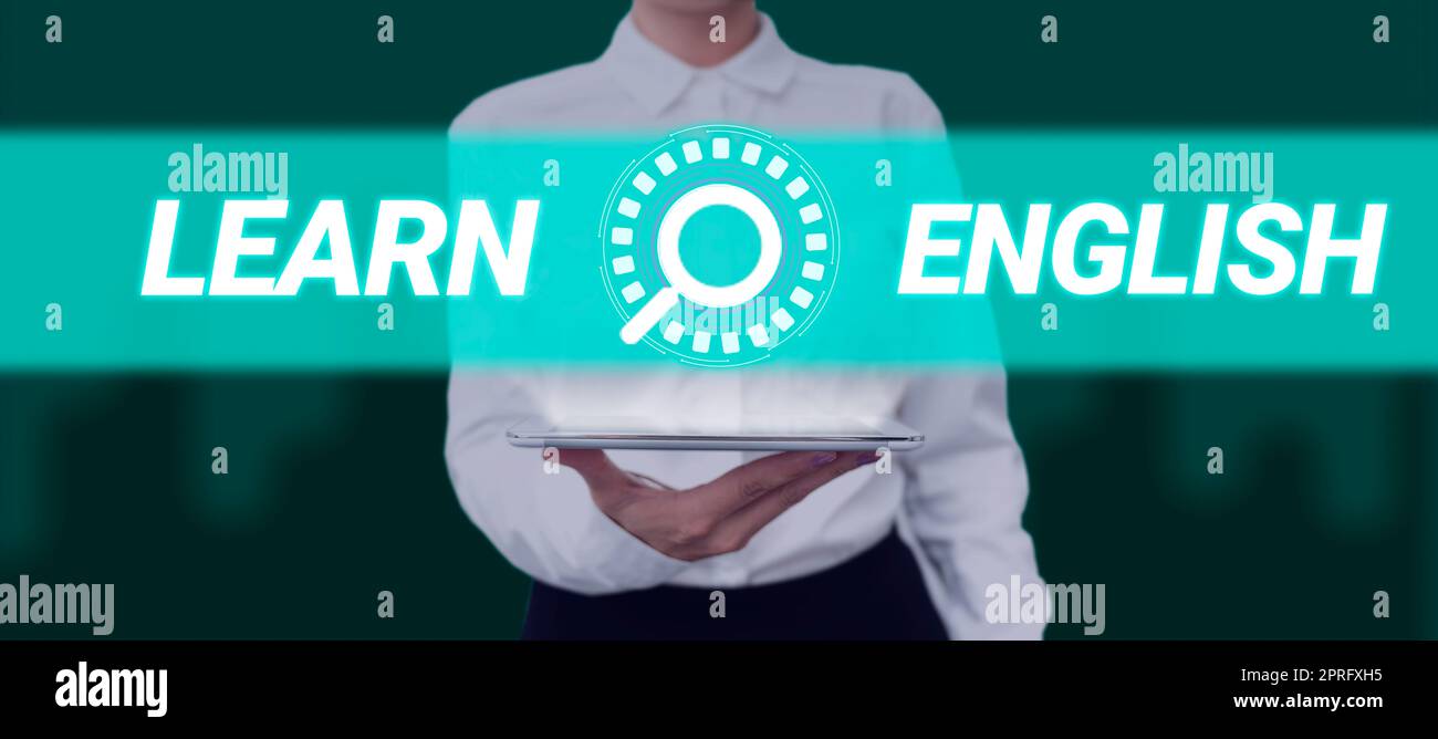 Conceptual display Learn English. Word Written on Study another ...