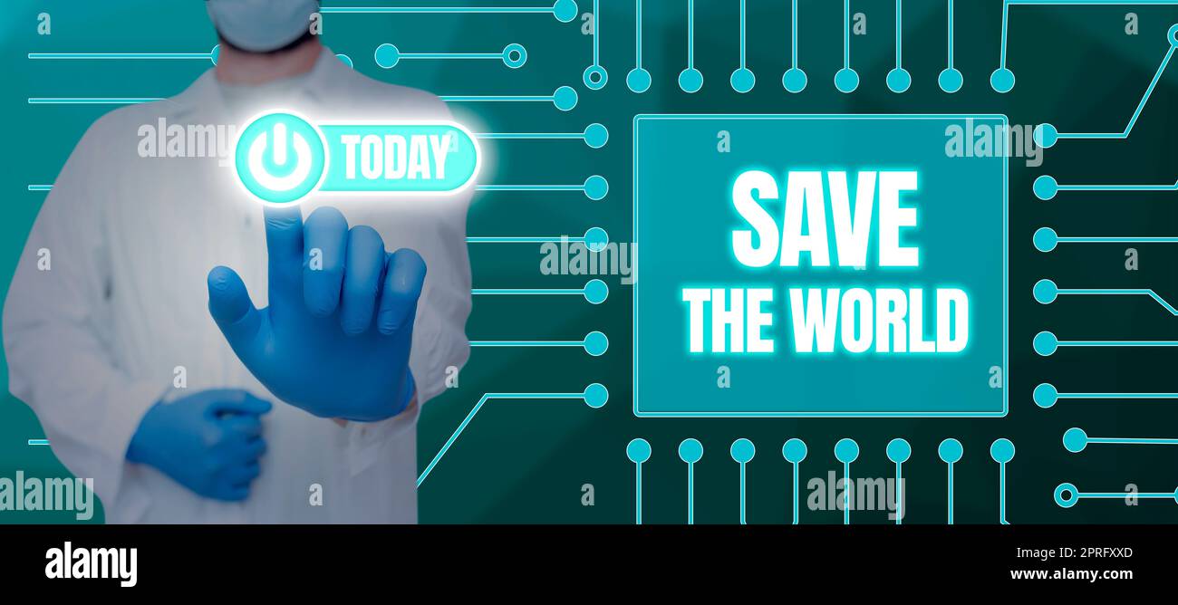 Handwriting Text Save The Worldprotect The Environment And The Living