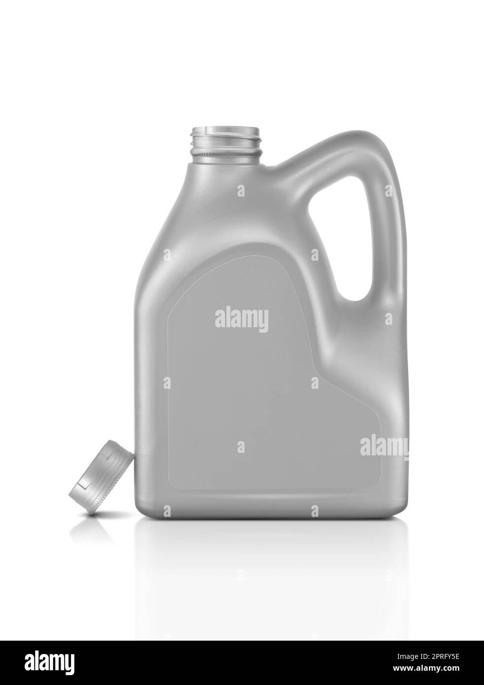 Plastic canister isolated on white background Stock Photo - Alamy