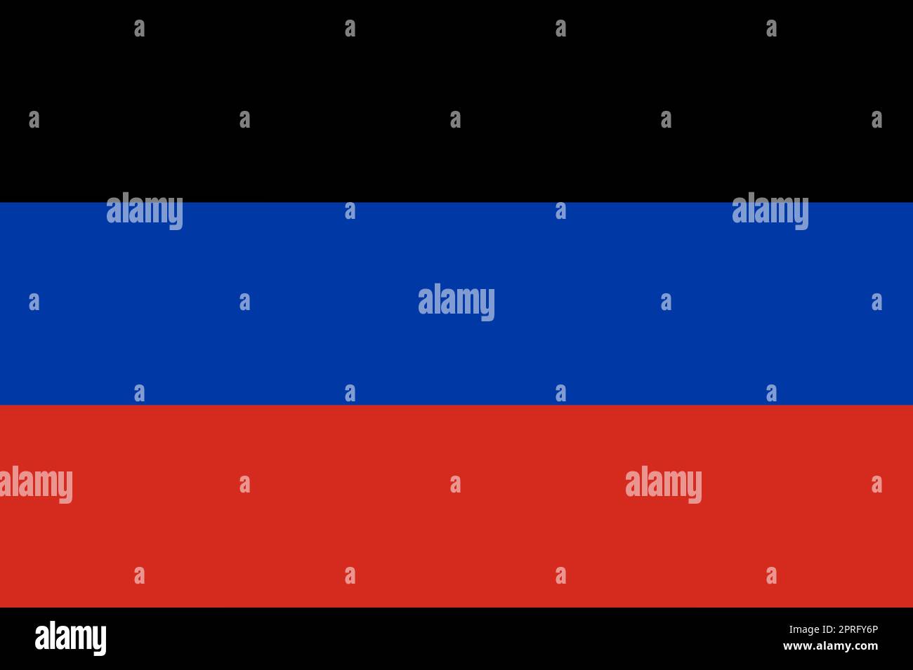 The Donetsk People's Republic flag in the national colours Stock Photo ...