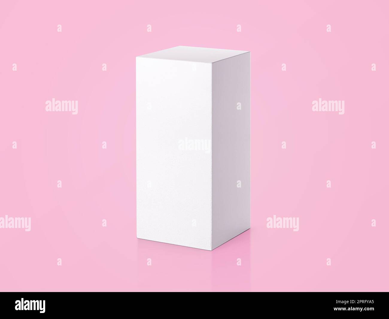 blank packaging white cardboard box isolated on pink background ready ...