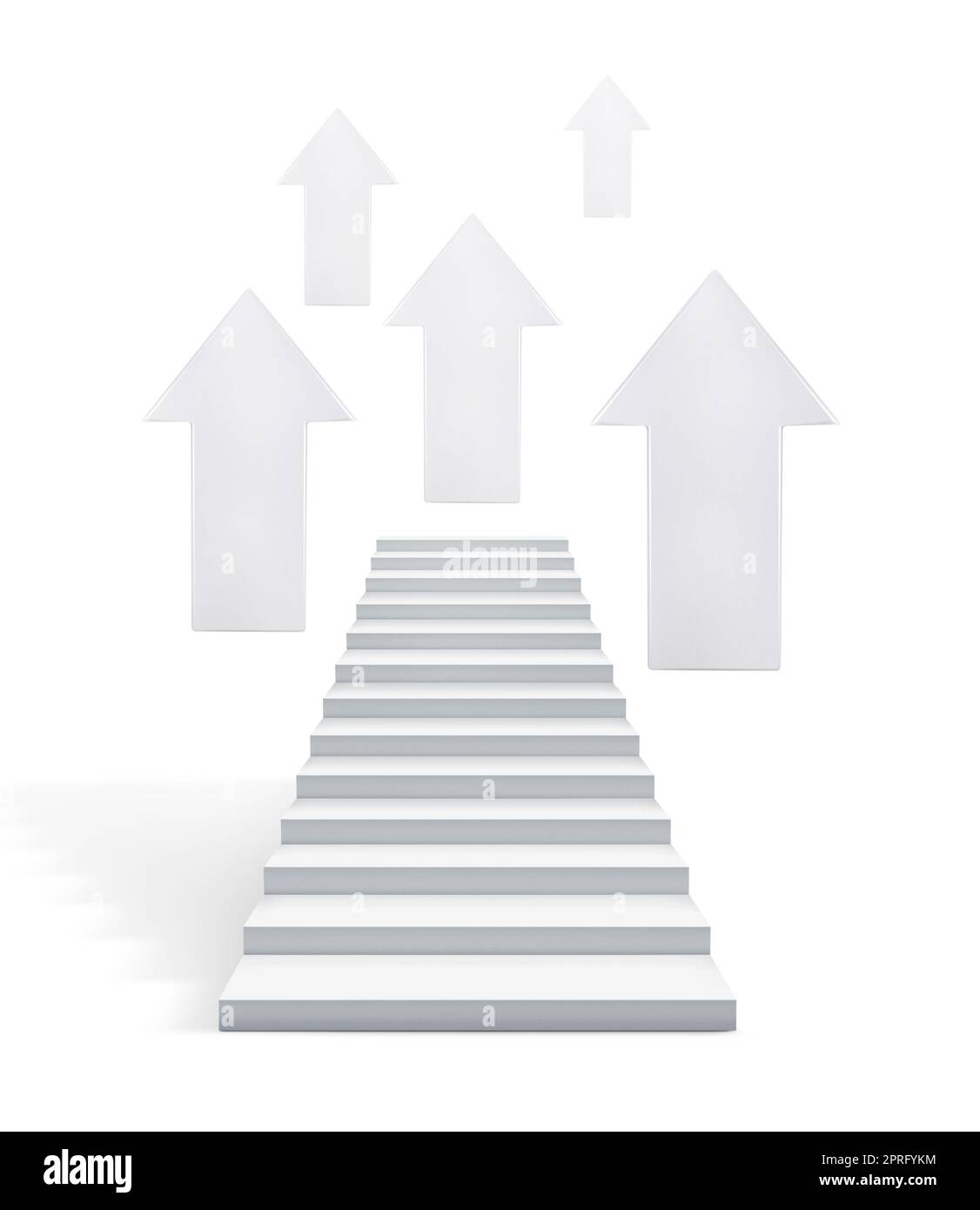 Concept vision business. stairs with white arrows. 3d render Stock ...