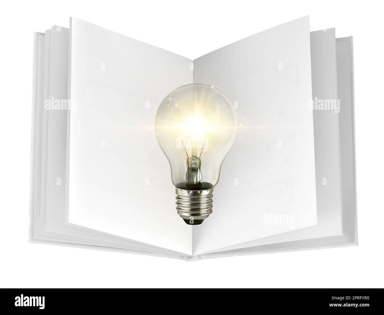 Open book lightbulb Cut Out Stock Images & Pictures - Alamy