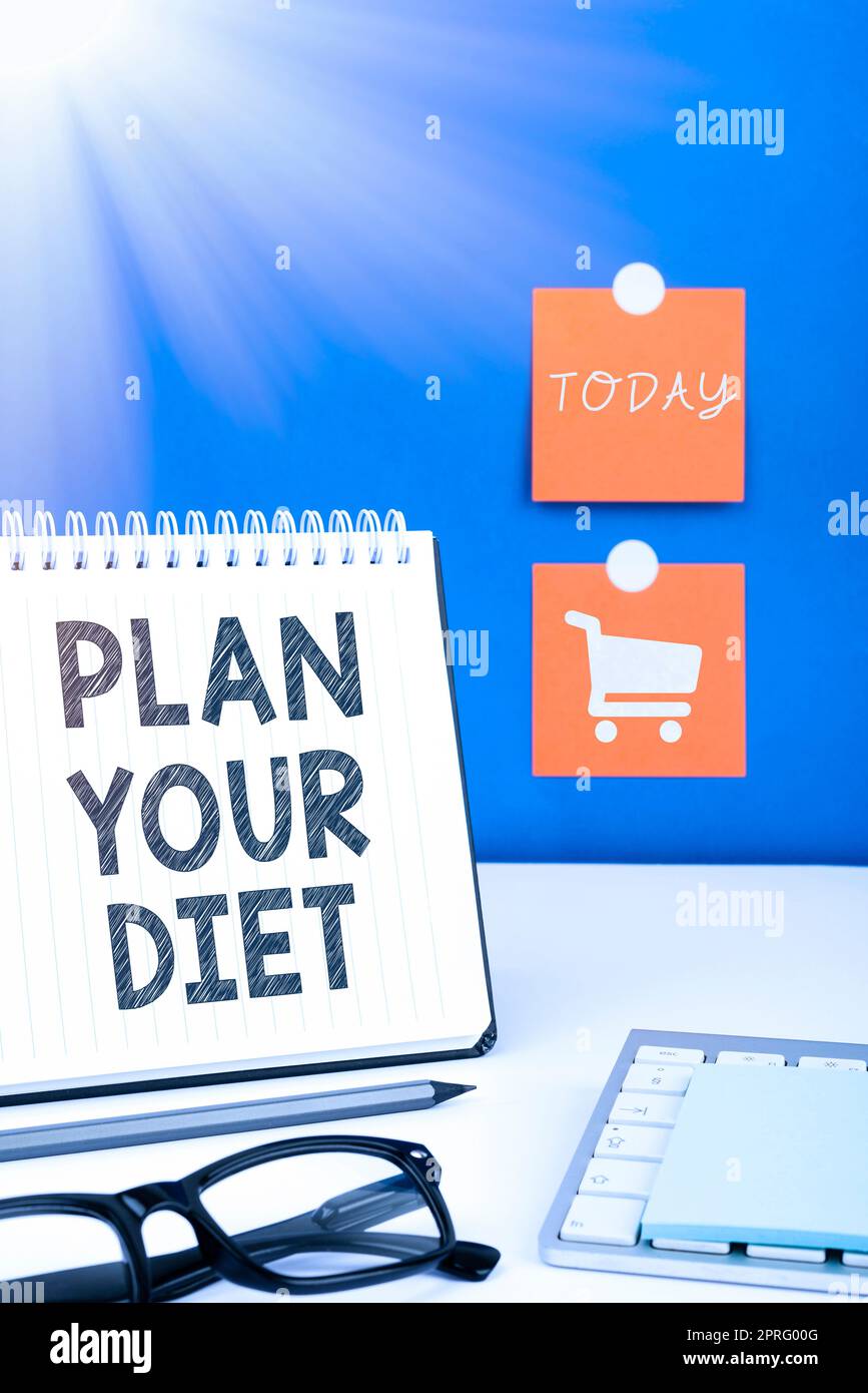 Text showing inspiration Plan Your Diet. Business approach Schedule ...
