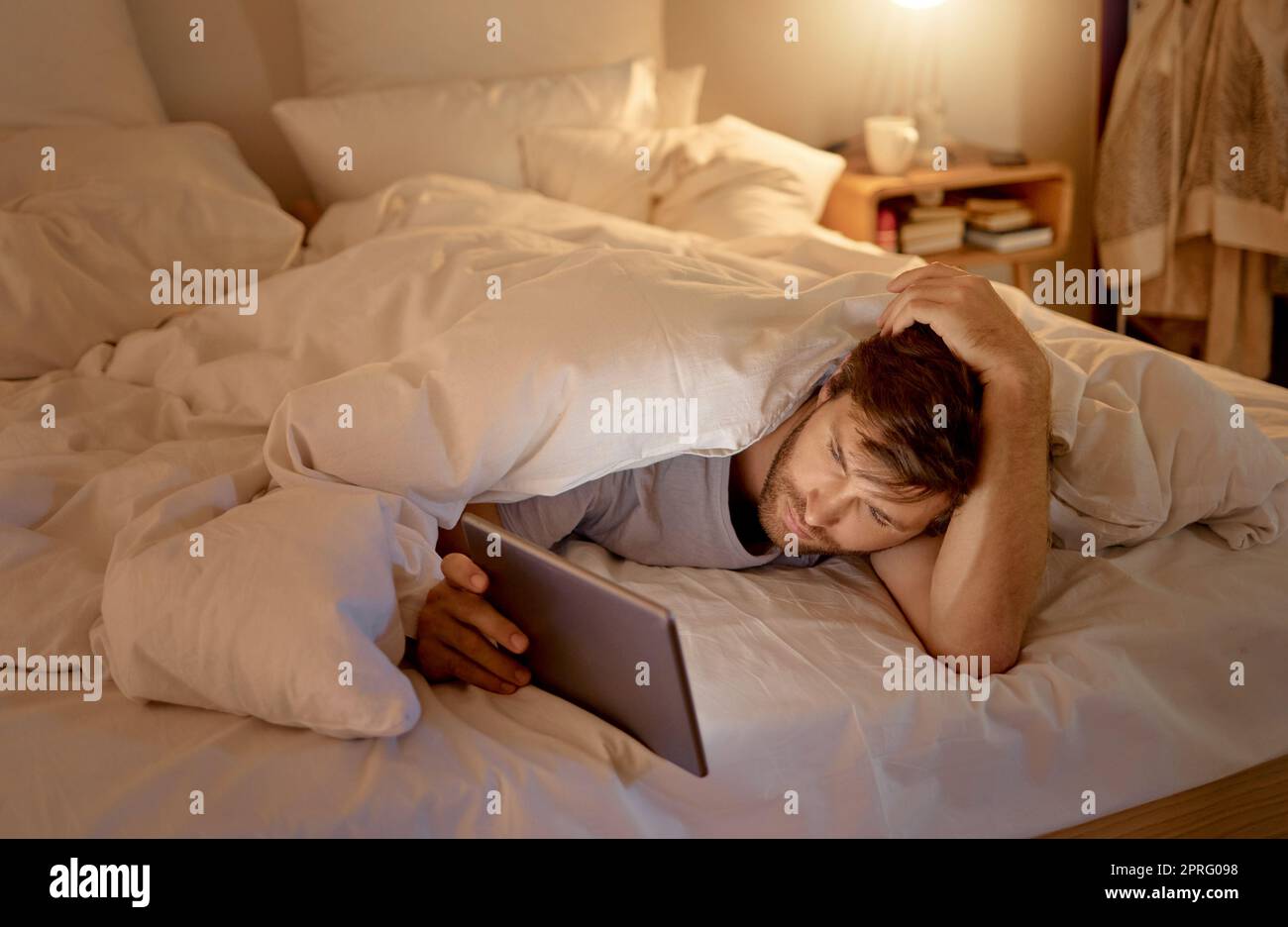 Night call in bed hi-res stock photography and images - Alamy