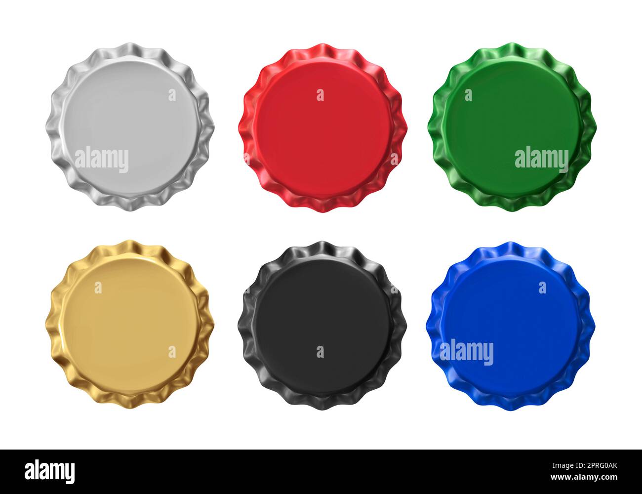 Beer bottle cap isolated on white background. 3d render Stock Photo - Alamy