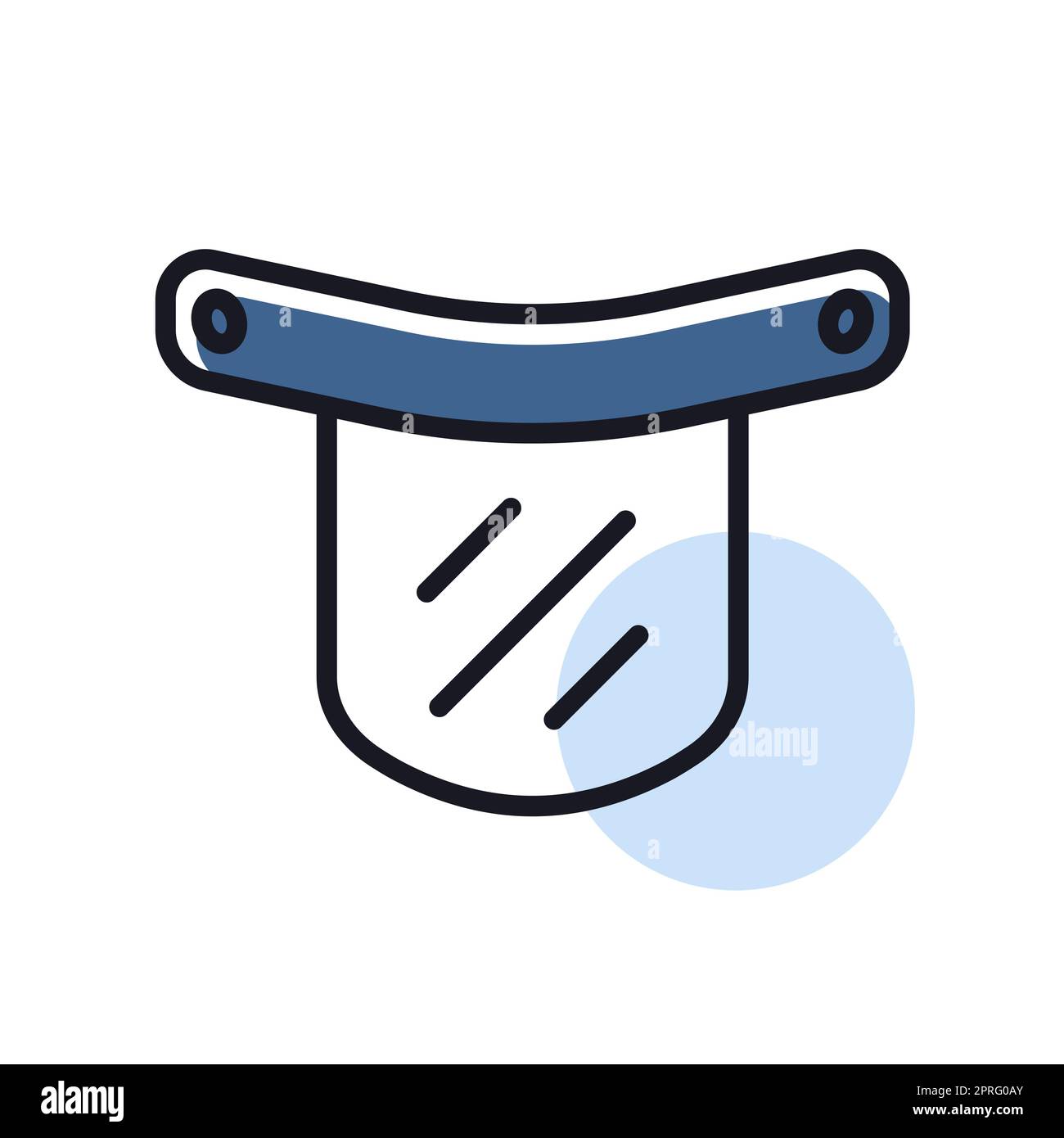 Plastic protective face shield vector icon. Medical sign. Coronavirus ...