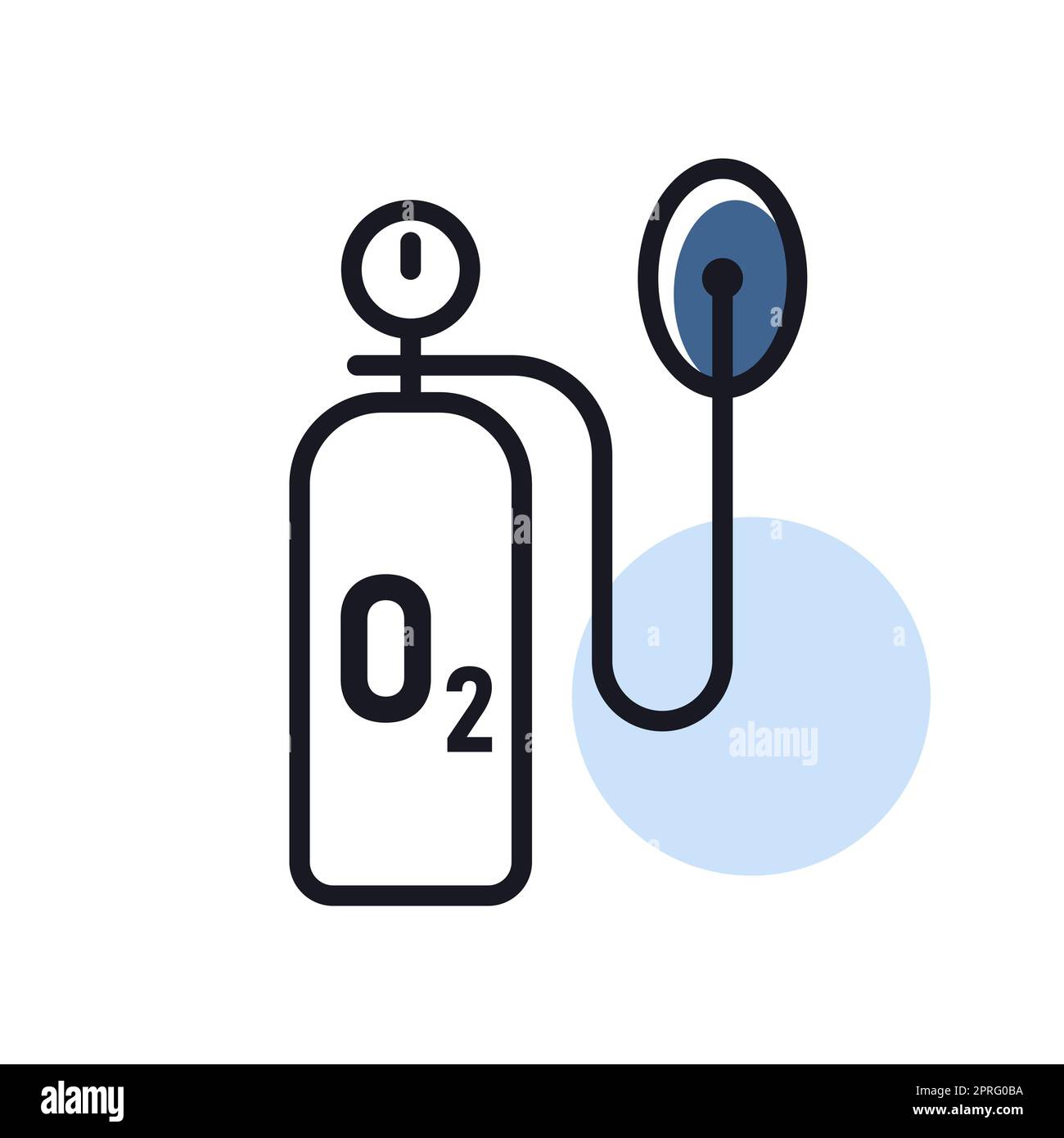 Medical oxygen cylinder vector icon. Medical sign. Coronavirus. Graph ...