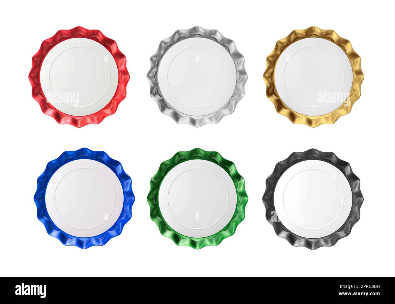 Beer bottle cap isolated on white background. 3d render Stock Photo - Alamy