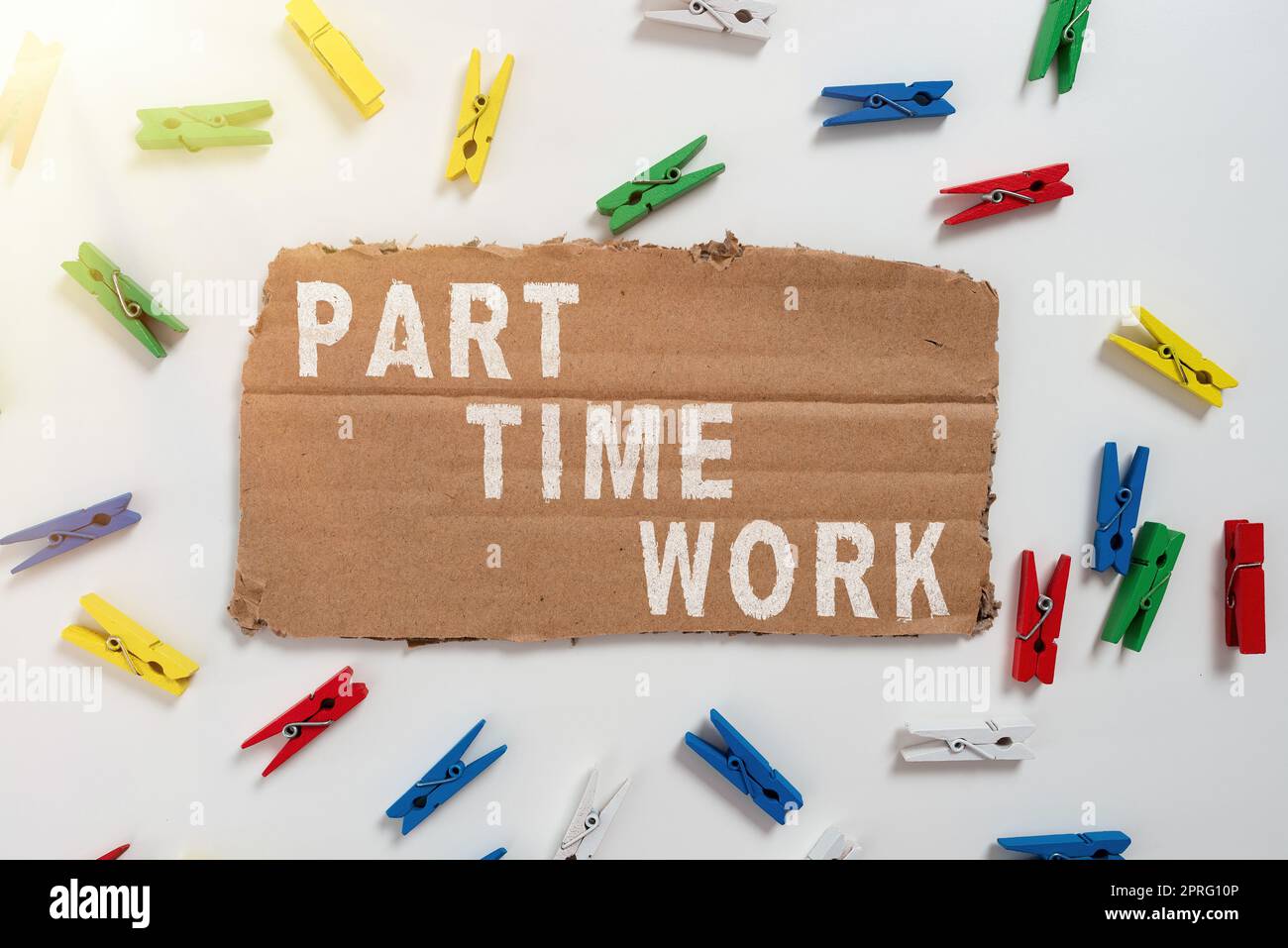Text caption presenting Part Time Work. Conceptual photo A job that is ...