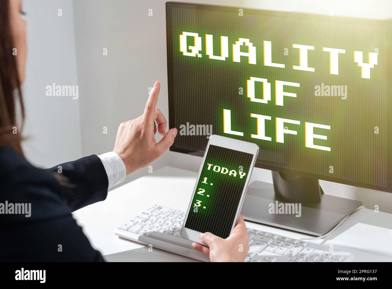 Sign displaying Quality Of Life. Word Written on Being in good health ...