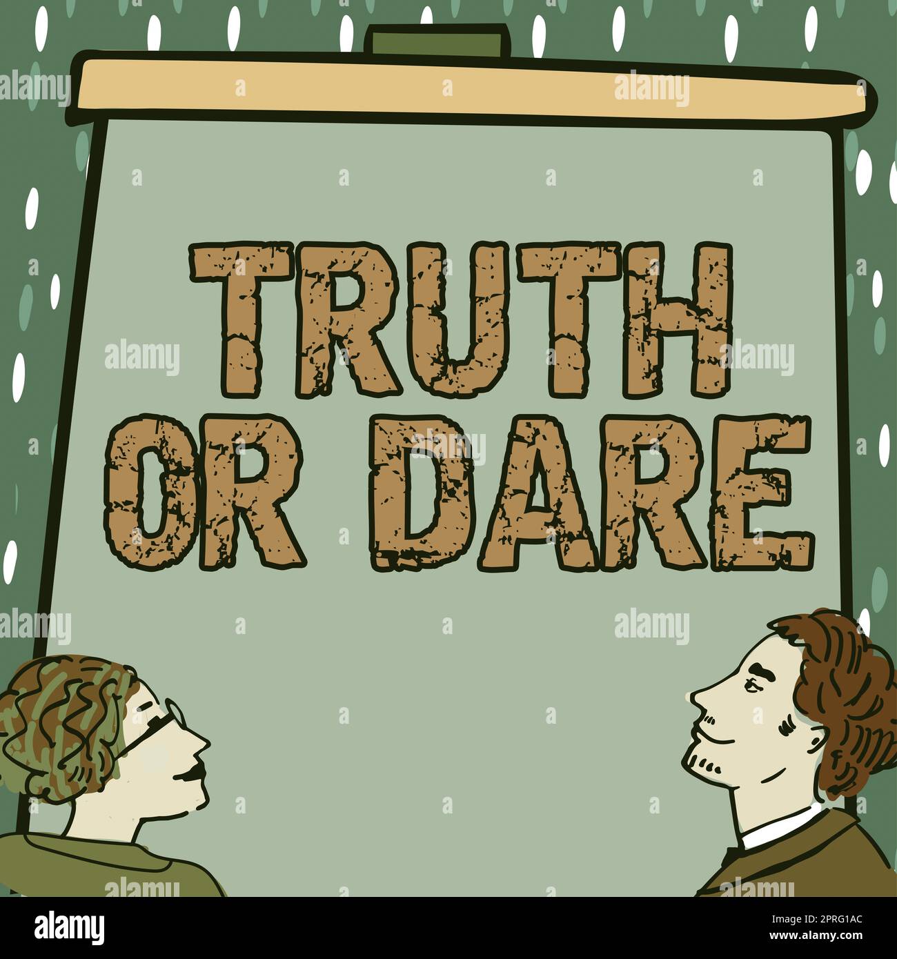 Writing displaying text Truth Or Dare, Concept meaning Tell the actual ...