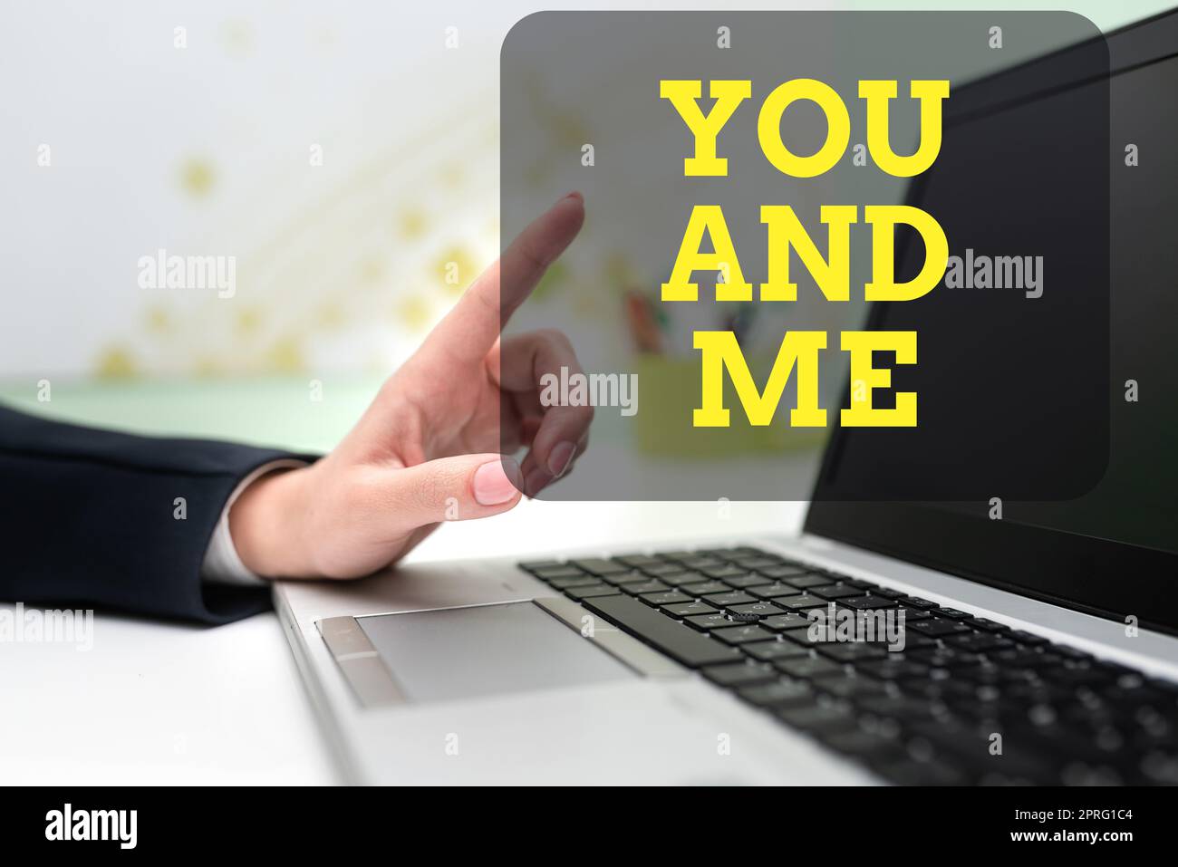 Conceptual display You And Me. Internet Concept Couple Relationship ...