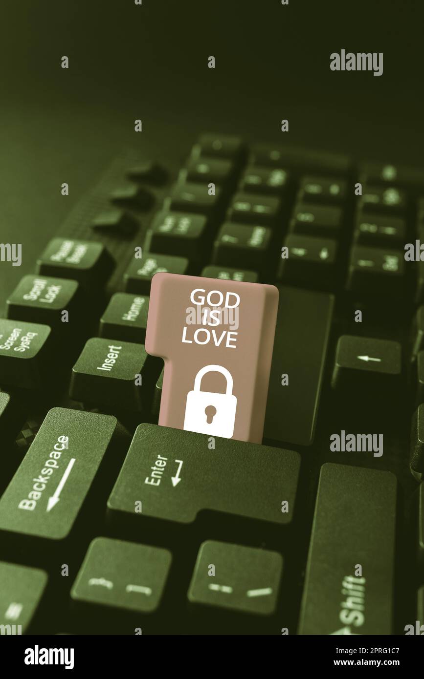 Text caption presenting God Is Love. Business concept Believing in ...