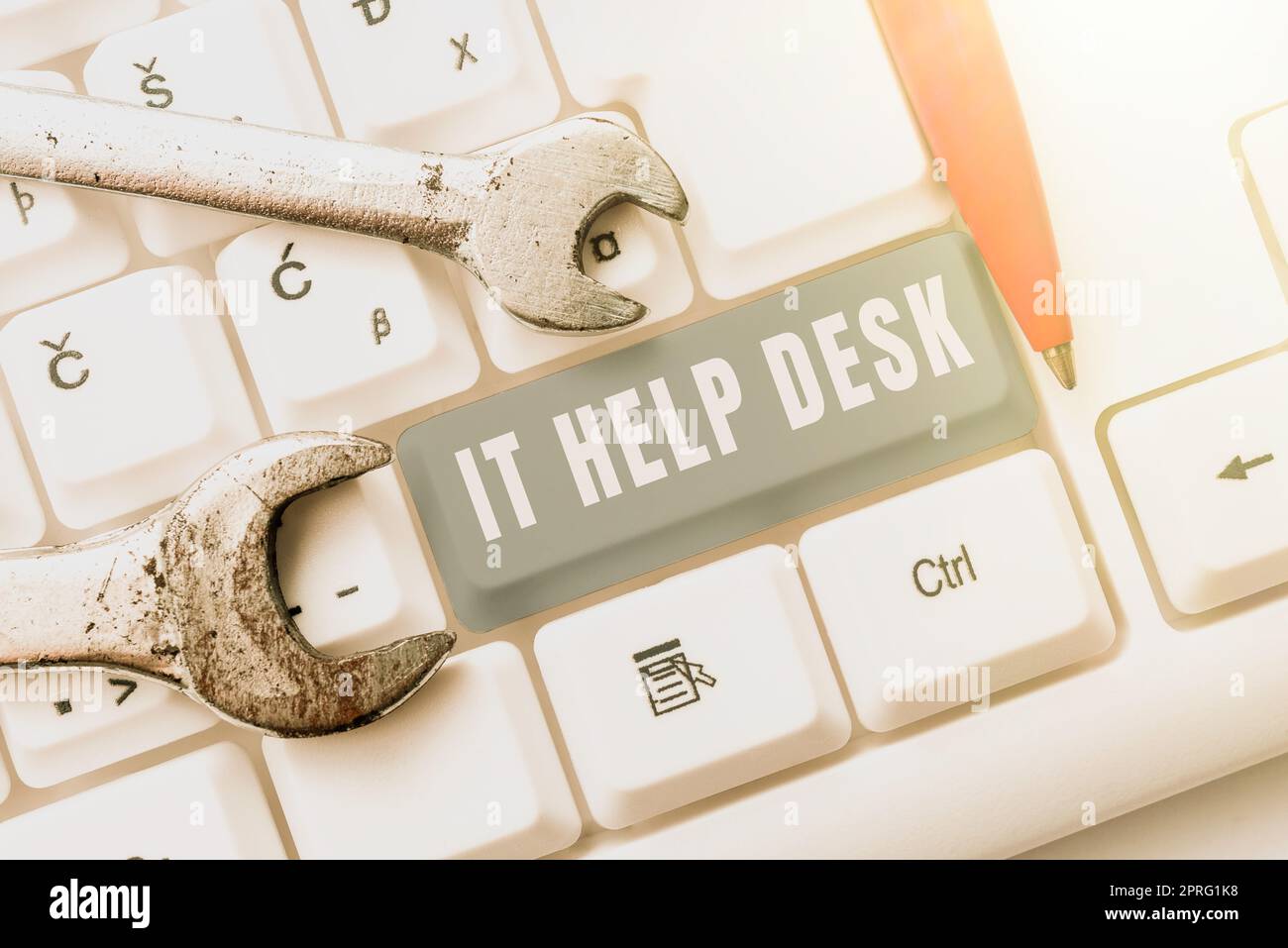 Text caption presenting It Help Desk. Internet Concept Online support ...