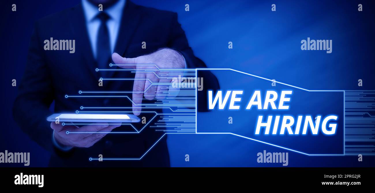 Handwriting text We Are Hiring. Business idea Workforce Wanted HR ...