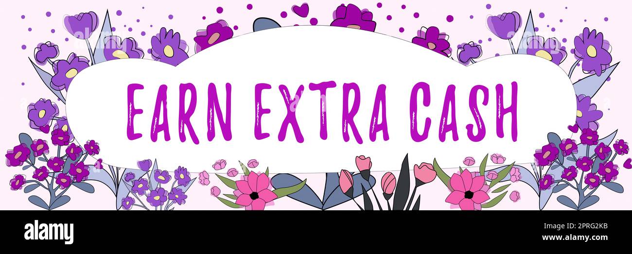 Writing displaying text Earn Extra Cash, Conceptual photo Make ...