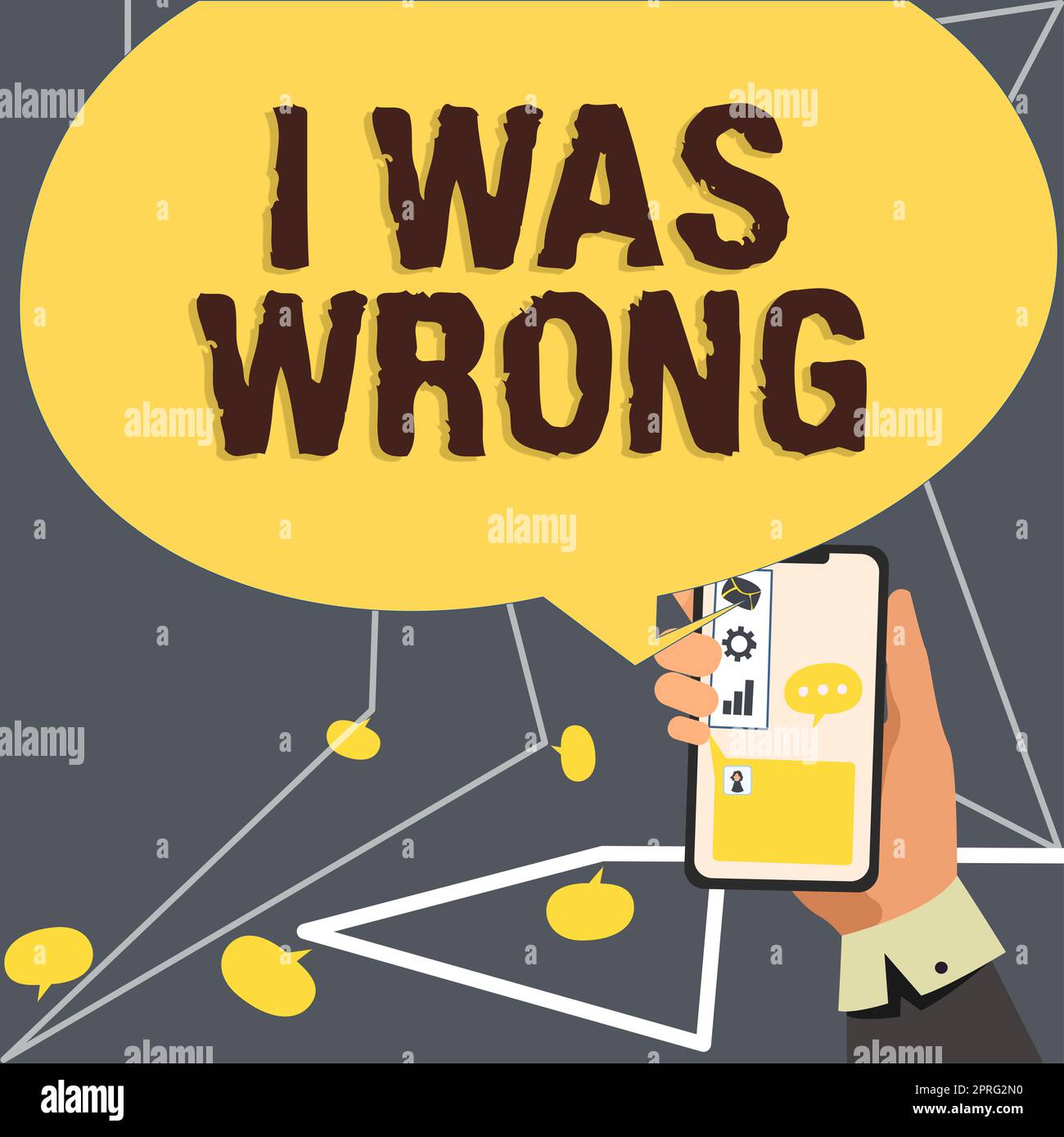 Conceptual display I Was Wrong, Word for Acceptance of a mistake error ...