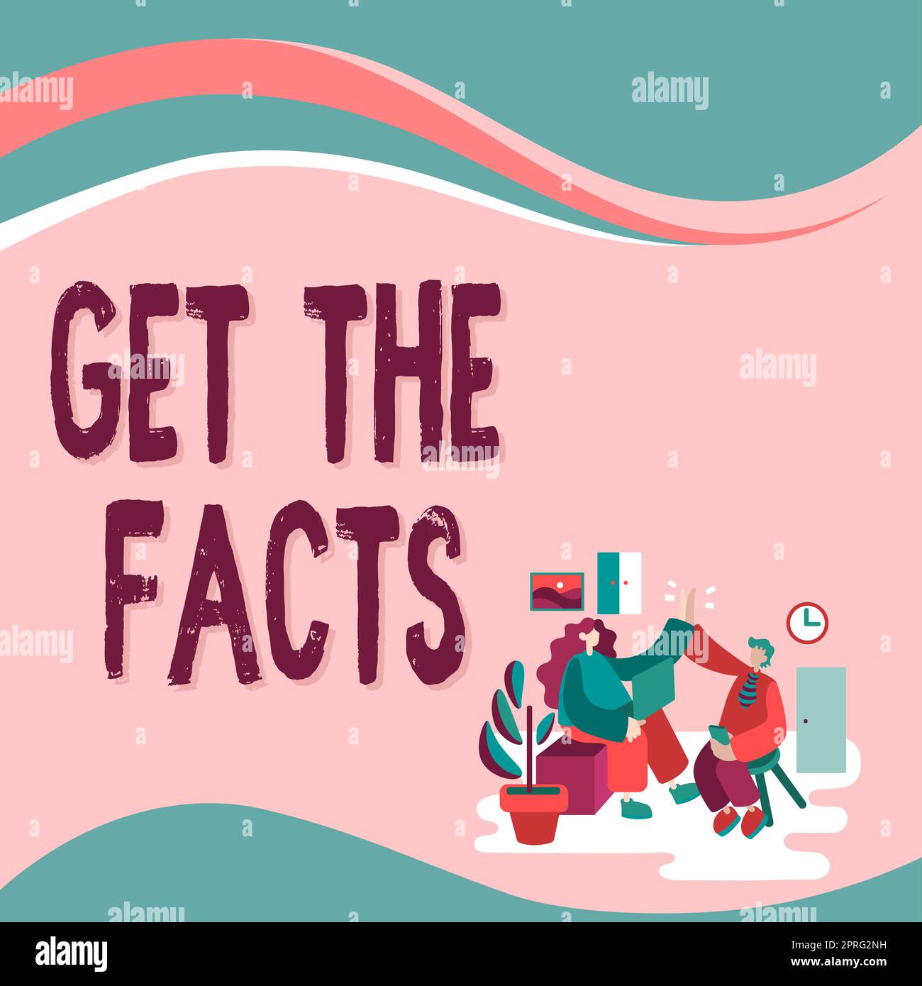 Text showing inspiration Get The Facts, Business concept Look for the ...