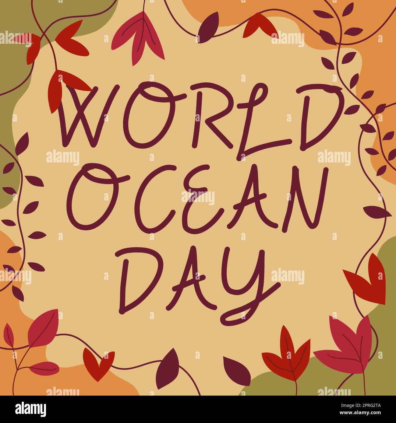 Sign displaying World Ocean Day, Internet Concept Worldwide celebration ...