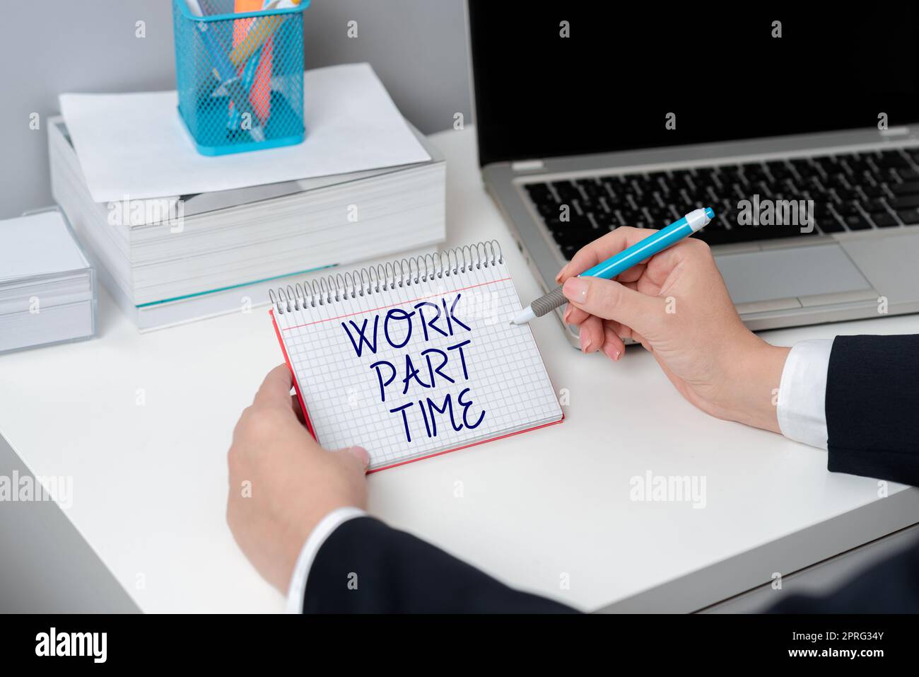 Conceptual caption Work Part Time, Business idea A job that is not ...