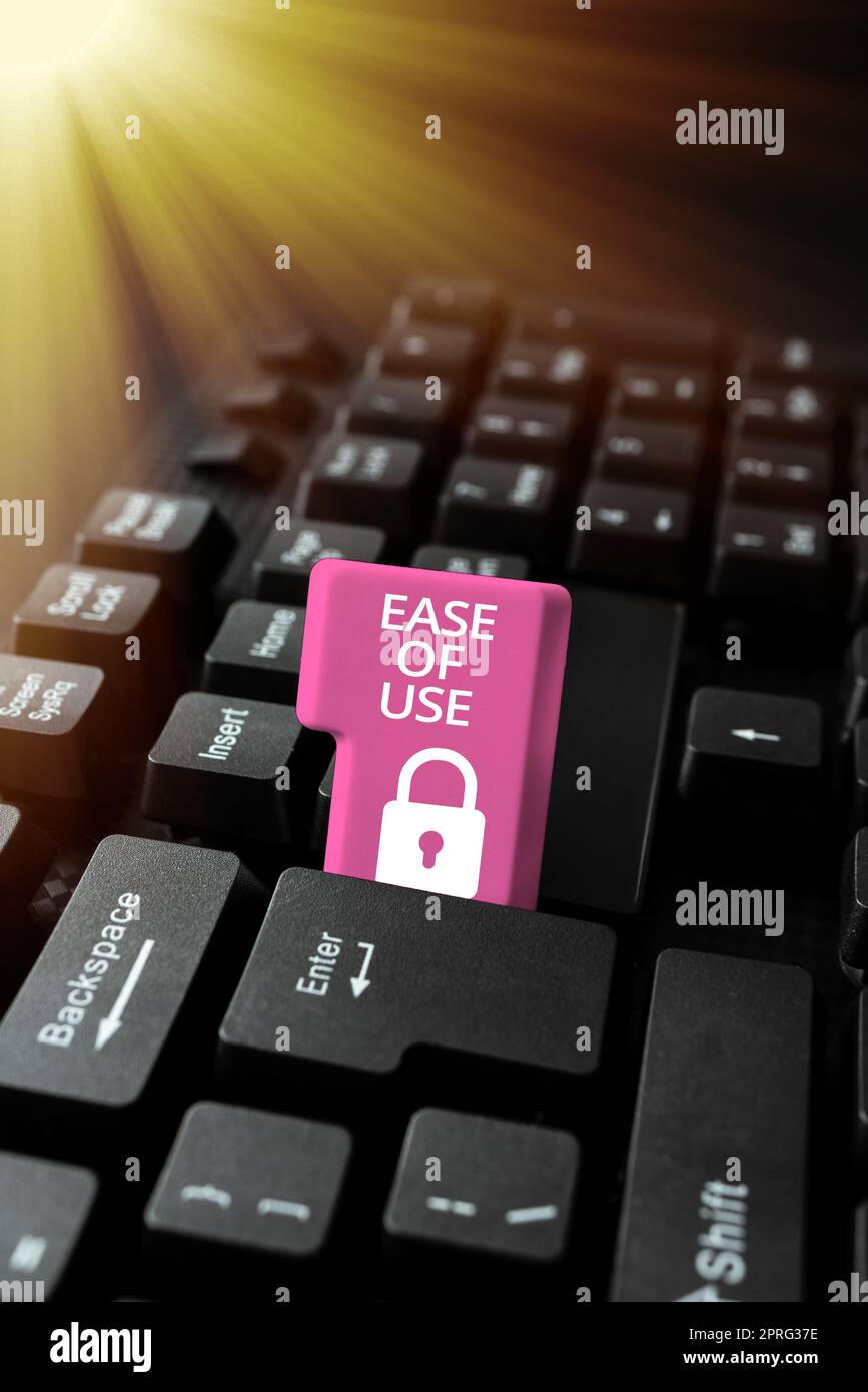 Text showing inspiration Ease Of Use. Conceptual photo User friendly ...