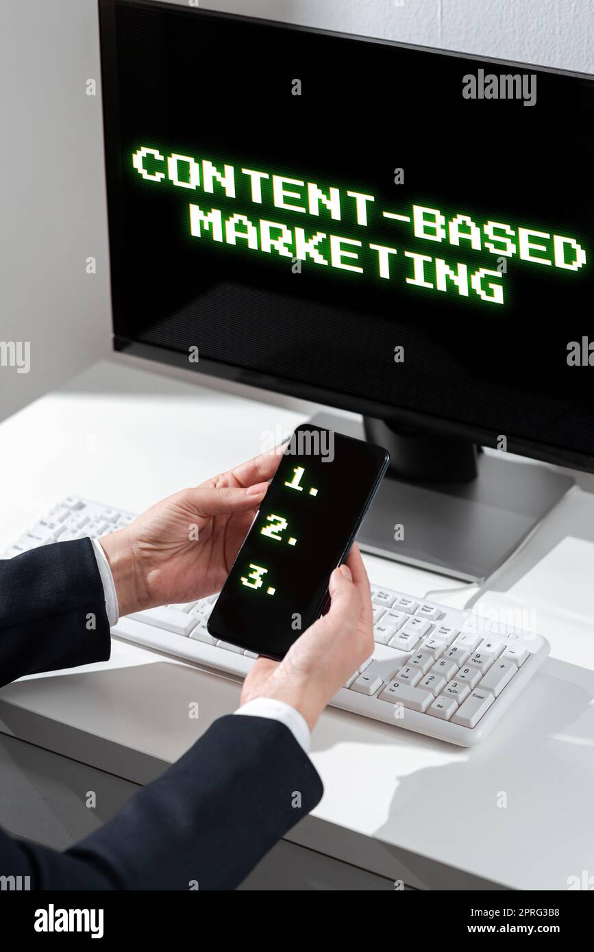 Conceptual display Content Based Marketing. Business concept ...