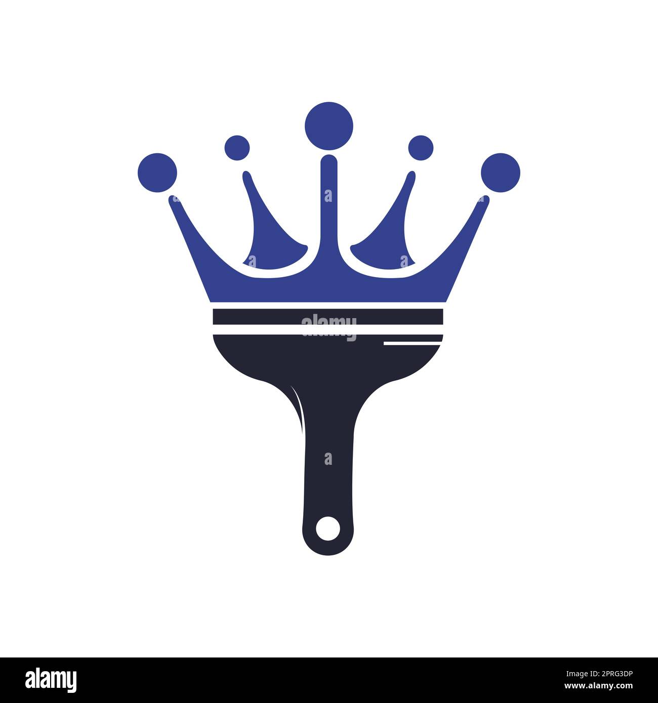 King paint vector logo design. Crown and paint brush icon Stock Vector ...