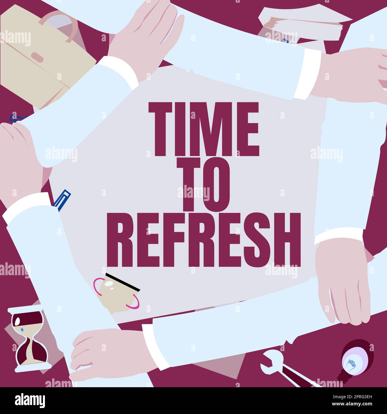 Inspiration showing sign Time To Refresh, Conceptual photo Right moment ...