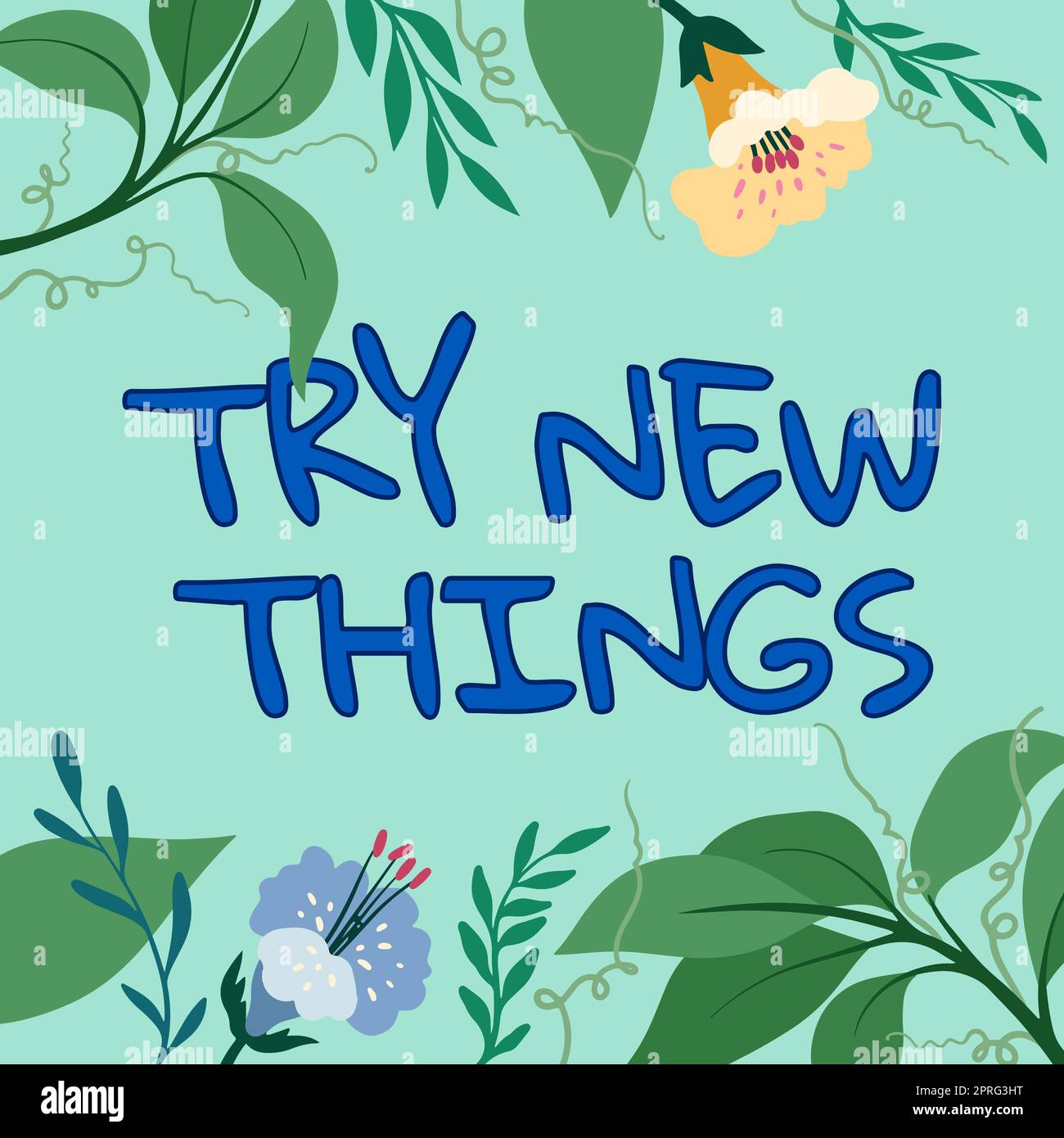Text caption presenting Try New Things, Business showcase Do different ...