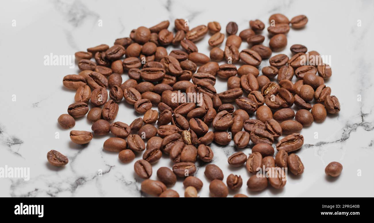 Stack of the Roasted coffee bean Stock Photo - Alamy