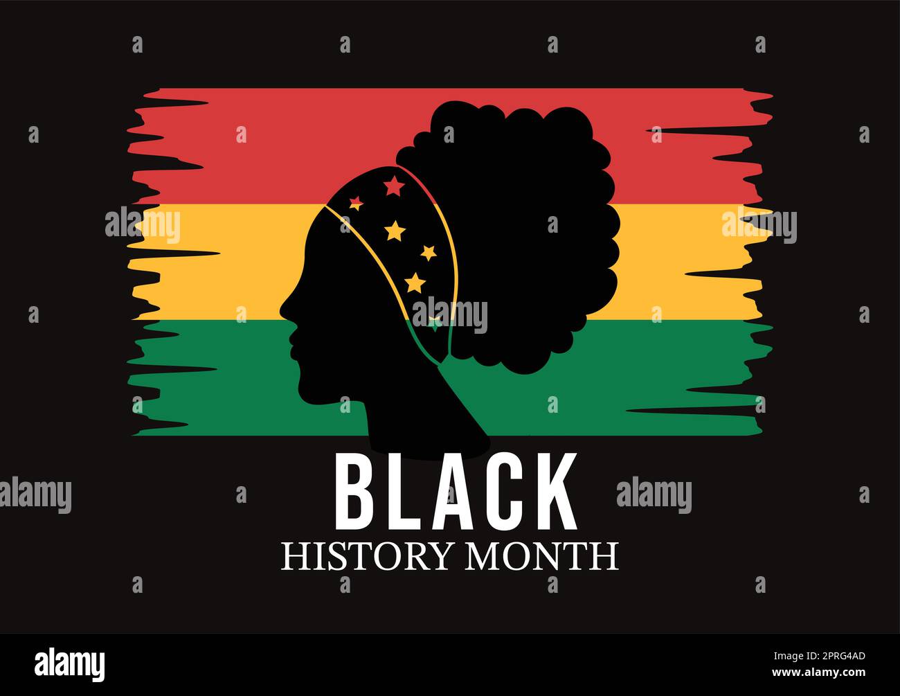 Black History Month Template Hand Drawn Cartoon Flat Background ...