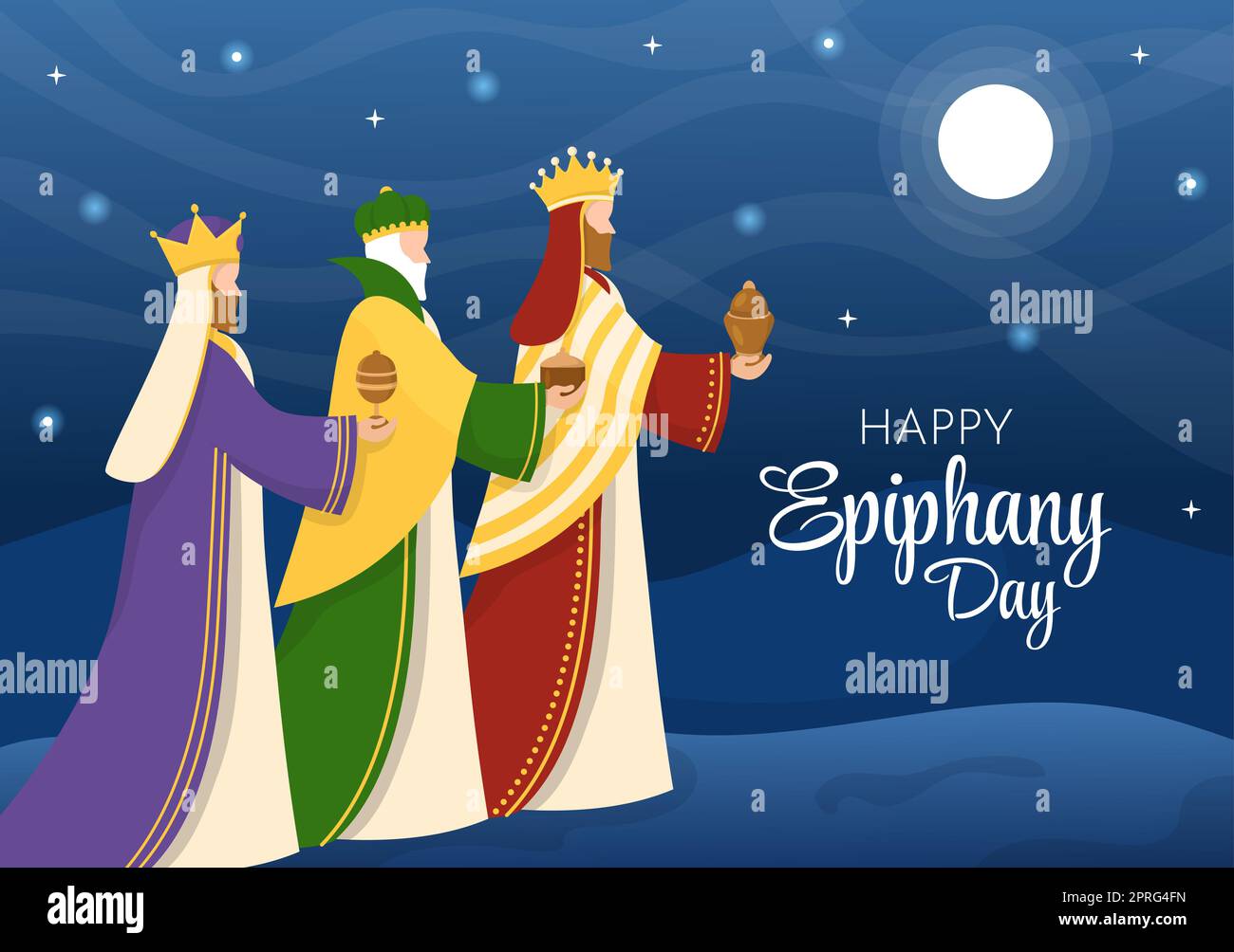 Happy Epiphany Day Template Hand Drawn Cartoon Flat Illustration ...