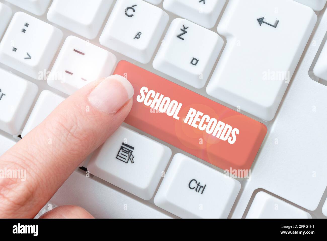 Text sign showing School RecordsInformation that is kept about a child ...