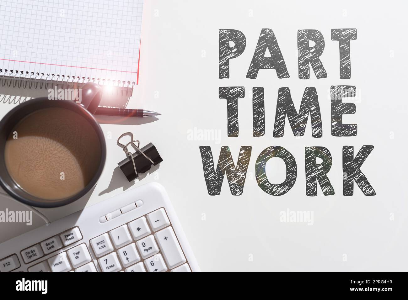 Text sign showing Part Time Work. Business overview A job that is not ...