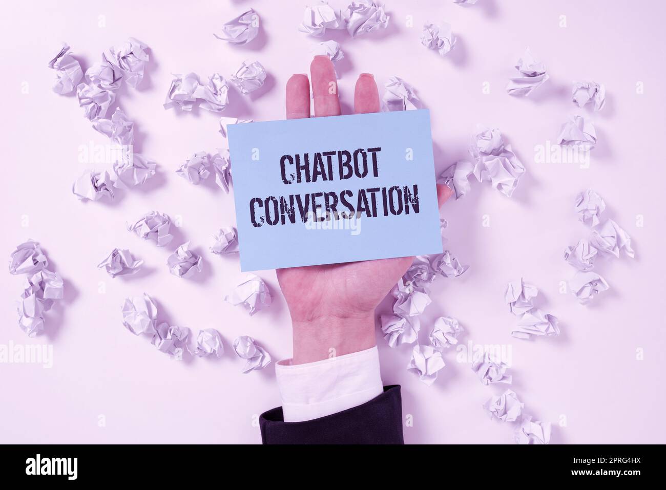 Writing displaying text Chatbot Conversation. Business approach ...